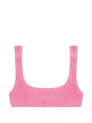REINA OLGA Ginny Crinkled Bikini Top - Pink