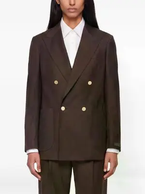 BRIGLIA 1949 Double-breasted Peak-lapel Blazer