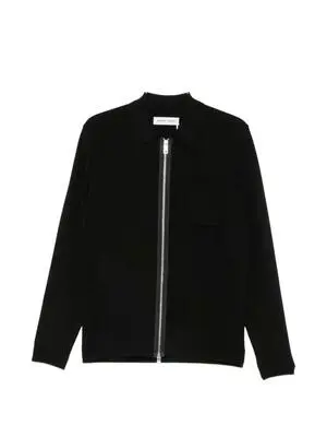 SAMSOE SAMSOE Zip-up Chest-pocket Cardigan - Black