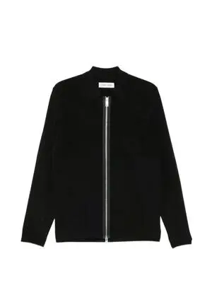 SAMSOE SAMSOE Zip-up Chest-pocket Cardigan - Black