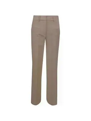 Federica Tosi Pressed-crease Tailored Trousers - Brown