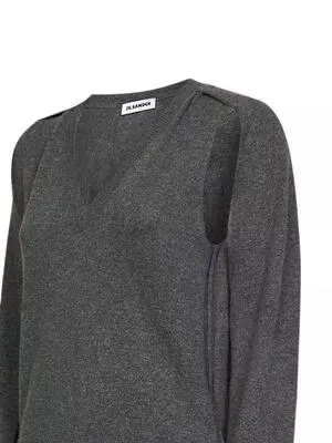 JIL SANDER Cut-out V-neck Sweater