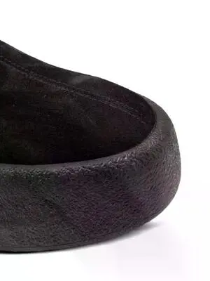 VIC MATIE Creppy Platform Ankle Boots - Black