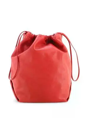 Saint Laurent Teddy Leather Bucket Bag