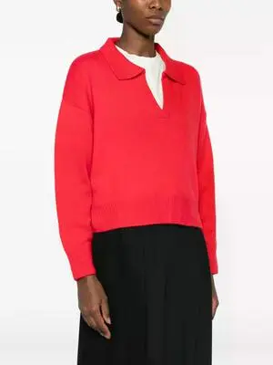 Soft Goat Polo-collar Knitted Sweater