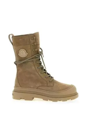Moncler Vera High Nubuck Lace-up Boots