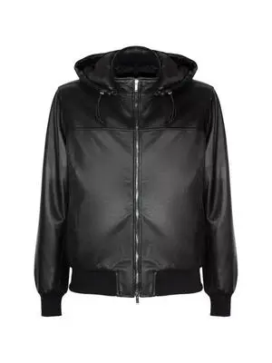 VOLFAGLI FIRENZE Kant Hooded Leather Jacket