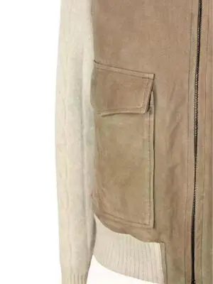 VOLFAGLI FIRENZE Arena Cable-knit Suede Jacket