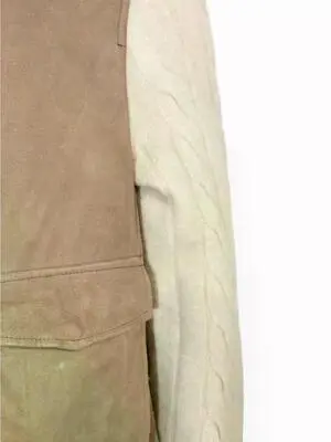 VOLFAGLI FIRENZE Arena Cable-knit Suede Jacket