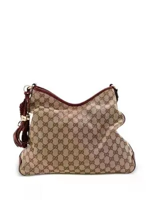 Gucci Gucci Marrakech GG Canvas Medium Hobo Bag Brown