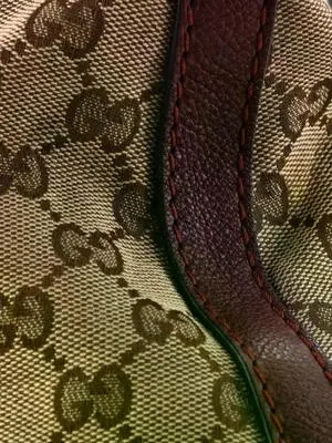 Gucci Marrakech Gg Canvas Medium Hobo Bag - Brown