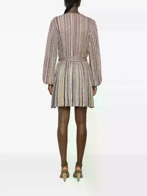 Missoni Sequin-embellished Striped Mini Dress