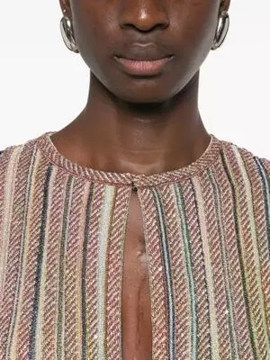 Missoni Sequin-embellished Striped Mini Dress