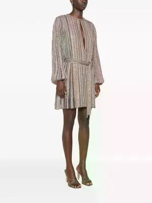 Missoni Sequin-embellished Striped Mini Dress - Neutrals
