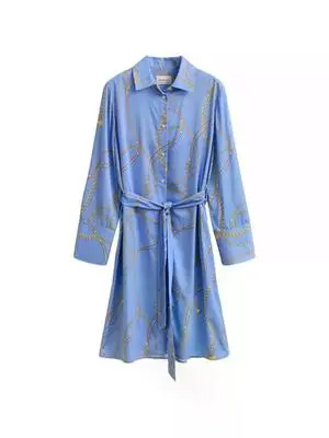 Gant Chain-print Belted Mini Dress