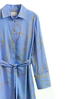 Gant Chain-print Belted Mini Dress