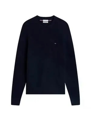 Tommy Hilfiger Waffle-knit Crew-neck Sweater - Blue