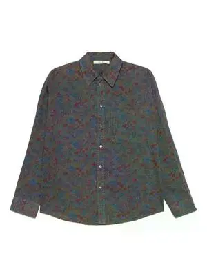 6397 Floral-print Button-down Shirt - Grey