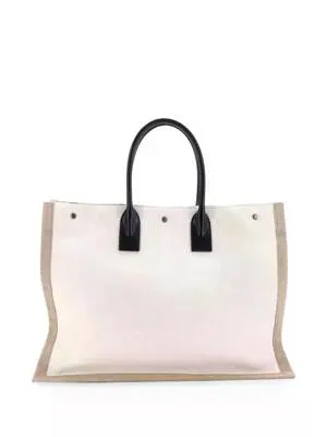 Saint Laurent Rive Gauche Shopper Canvas Tote Bag