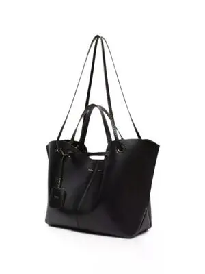 Max Mara Double Nappa-leather Shopper Bag - Black