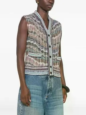 Missoni Zigzag-knit V-neck Gilet