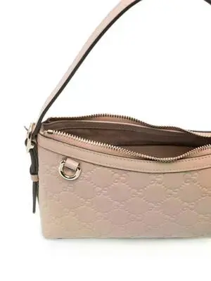 Gucci Gg-embossed Leather Tote Bag - Neutrals