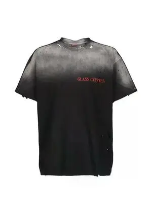 GLASS CYPRESS Distressed Logo-print T-shirt