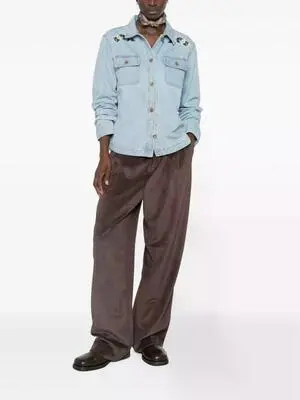 Filson Floral-embroidered Denim Shirt