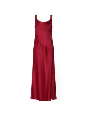 Max Mara Envers Satin Slip Dress - Red