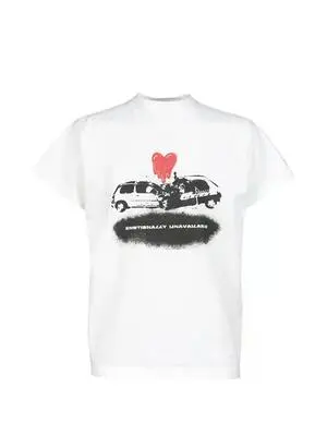 EMOTIONALLY UNAVAILABLE Graphic-print Logo-patch T-shirt