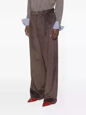 WHITE SAND Corduroy Wide-leg Trousers