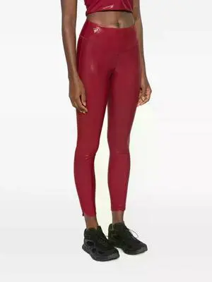 MACRON Metallic-effect Logo-patch Performance Leggings