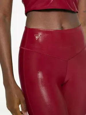 MACRON Metallic-effect Logo-patch Performance Leggings