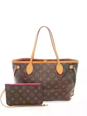 LOUIS VUITTON Monogram Canvas Neverfull Tote Bag - Brown