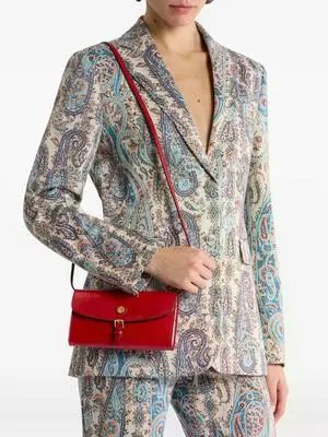 Etro Pony Buckle Leather Shoulder Wallet - Red