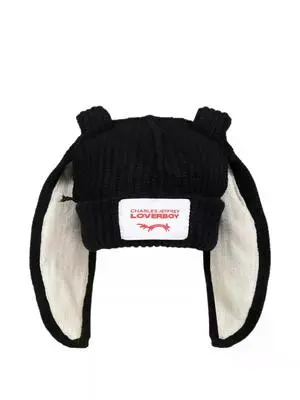 CHARLES JEFFREY Chunky Bunny Beanie Hat - Black