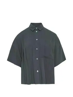 ENFOLD Pleated Boxy-fit Shirt