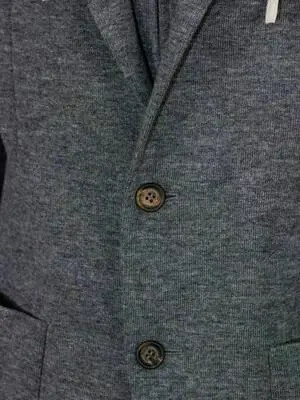 Eleventy Hooded Melange-effect Jacket - Grey