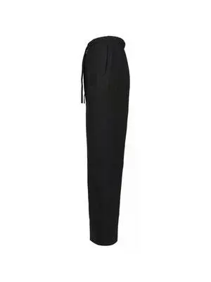 ESSENTIALS Logo-patch Drawstring Track Pants - Black