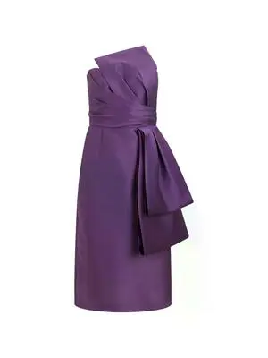 Alberta Ferretti Bow-detail Asymmetric Midi Dress
