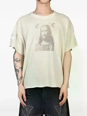 CRAZY CLOWN L.A. Graphic-print Distressed T-shirt