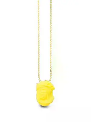 JUN/NAKAYAMA Sculptural Pendant Ball-chain Necklace - Yellow