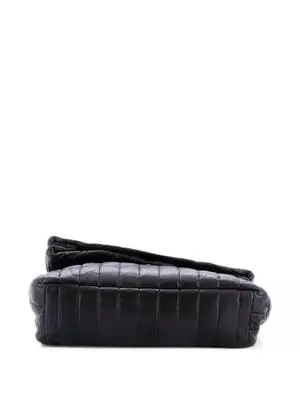 Balenciaga Monaco Chain Flap Quilted Leather Medium Shoulder Bag - Black