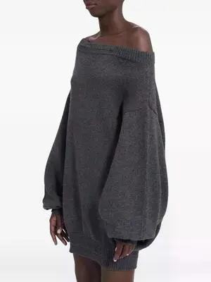 MAISON MARGIELA Merino-wool Knitted Dress - Grey