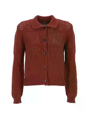 Max Mara Open-knit Button-up Cardigan