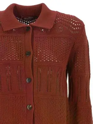 Max Mara Open-knit Button-up Cardigan