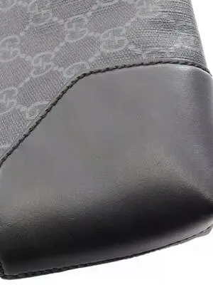 Gucci Gg Supreme Web Crossbody Bag - Black