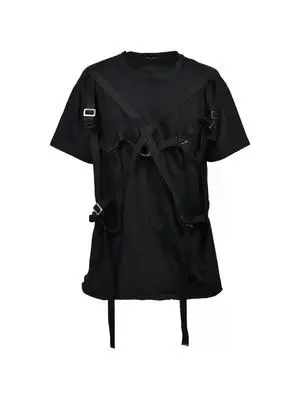D HYGEN Harness-detail T-shirt - Black