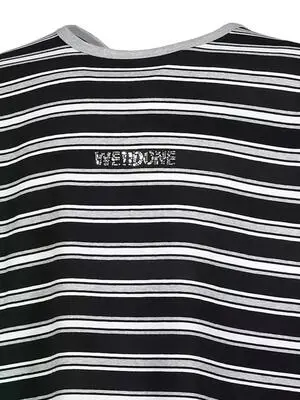 We11Done Rhinestone-embellished Striped T-shirt