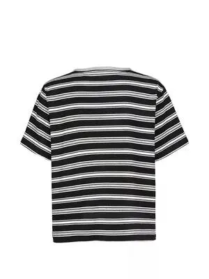 We11Done Rhinestone-embellished Striped T-shirt